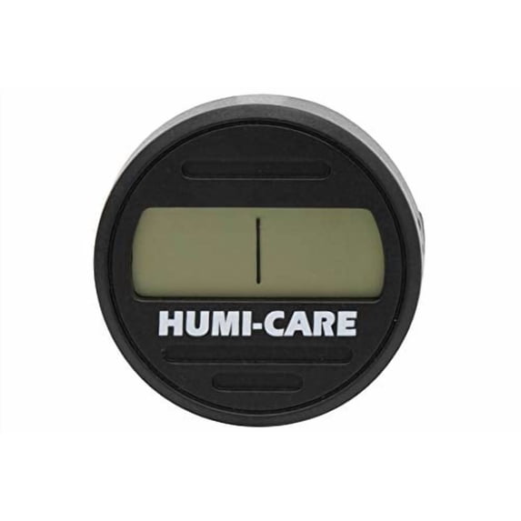 Cigar Hygrometer, Digital Hygrometer, HUMI-CARE Black Ice Round ...