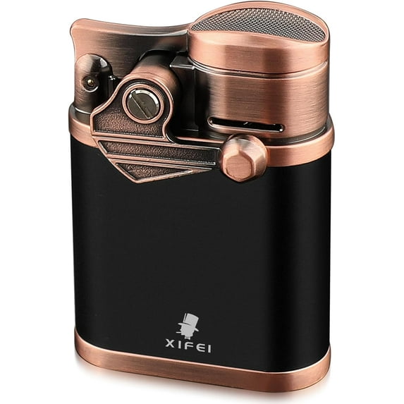 Cigar Lighter 4 Jet Flame Torch with Holder, Windproof Rocker Arm ...