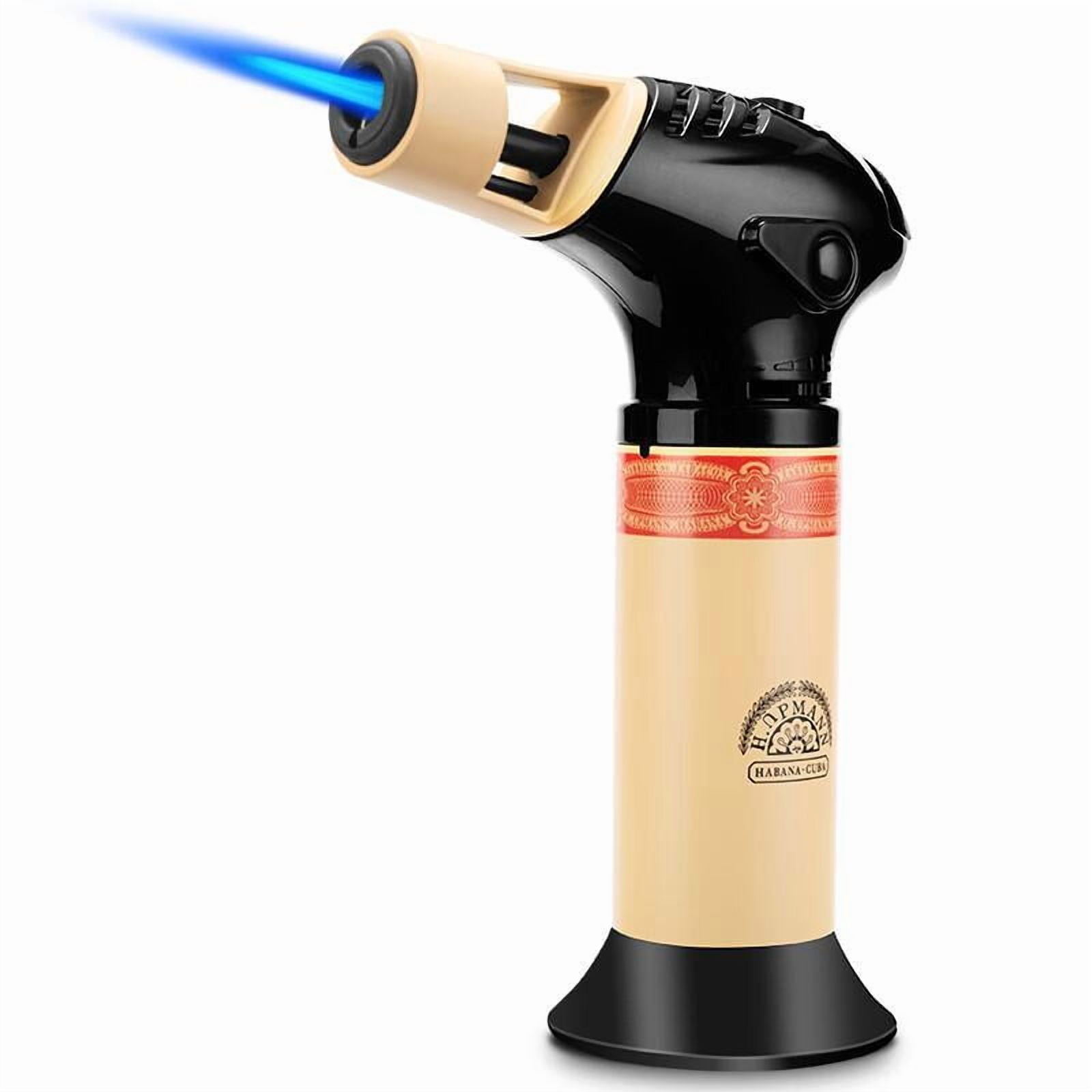 Cigar Lighter Adjustable Windproof Straight Blue Flame Welding Gun ...