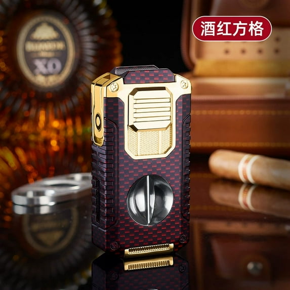 Cigar Lighter Five-In-One Multi-Functional Convenient Cigar Scissors ...