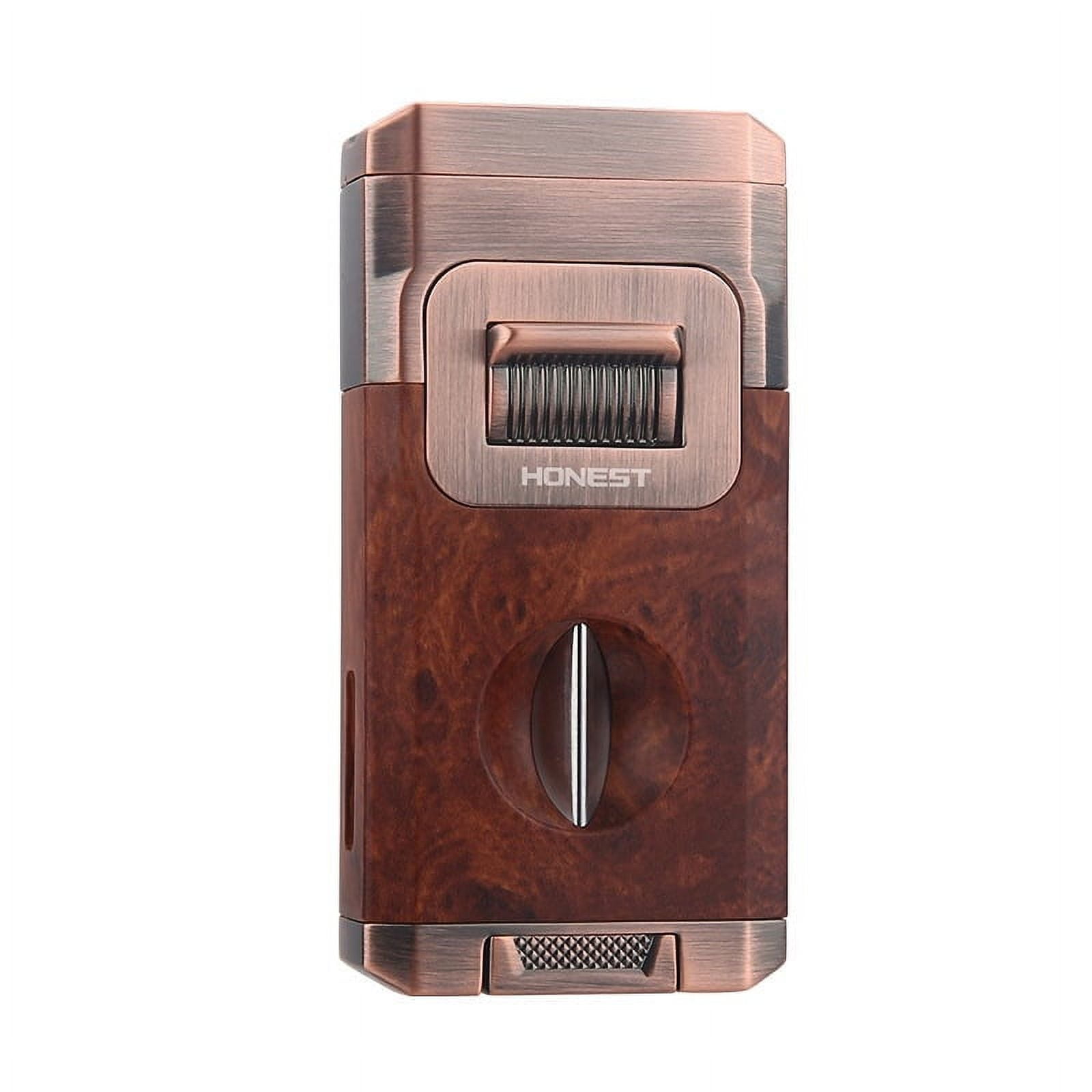 Cigar Lighter Four Jet Flame Torch Lighter,Cigar Punch and Holder ...