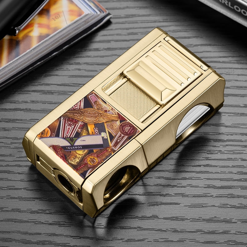 Cigar Lighter Multi-Functional Direct Impact Fire Side V-Shaped ...
