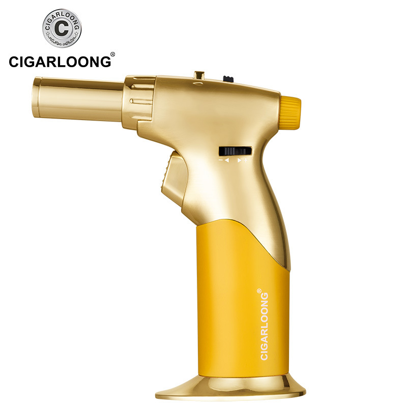Cigar Lighter Straight Windproof Lighter Inflatable Gas Cigar Lighter ...
