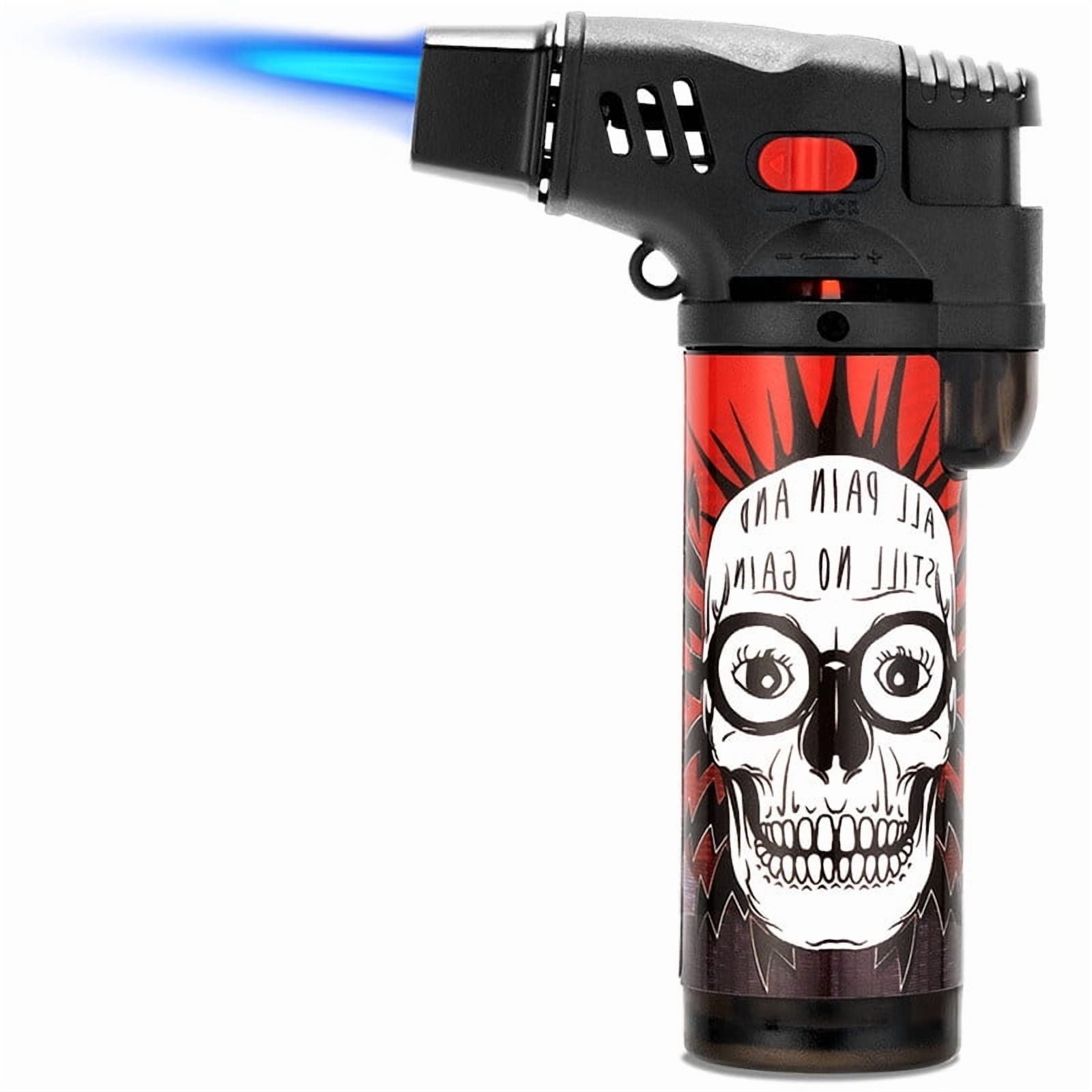 Cigar Lighter Windproof Inflatable Blue Flame Cigar Igniter Welding ...