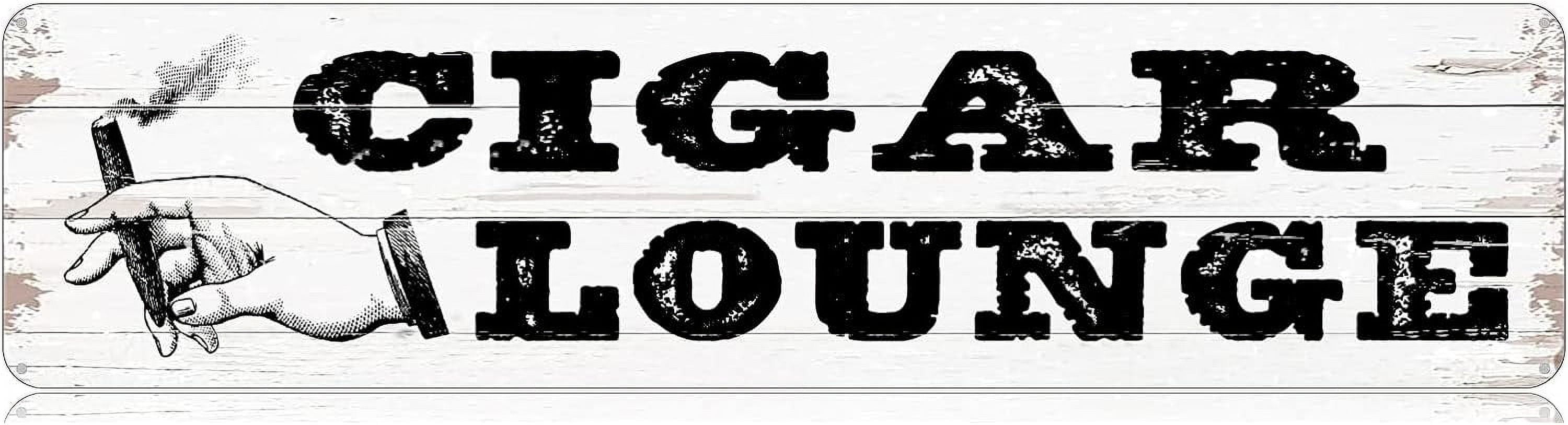 Cigar Lounge Metal Street Tin Sign Smoke Room Funny Vintage Slim Tin ...