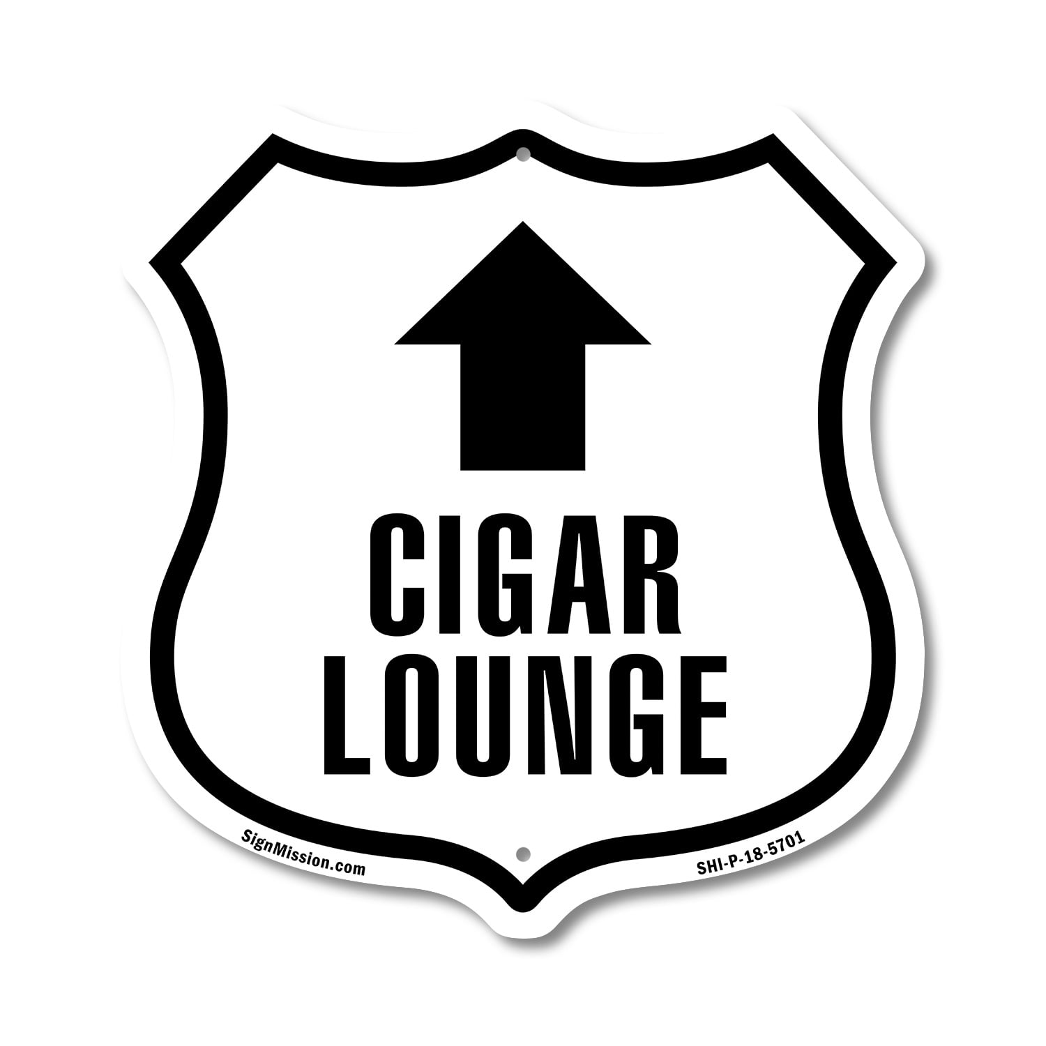 Cigar Lounge Up (5 Pack) 12 inch X 12 inch Shield-Shaped Rust-Free ...