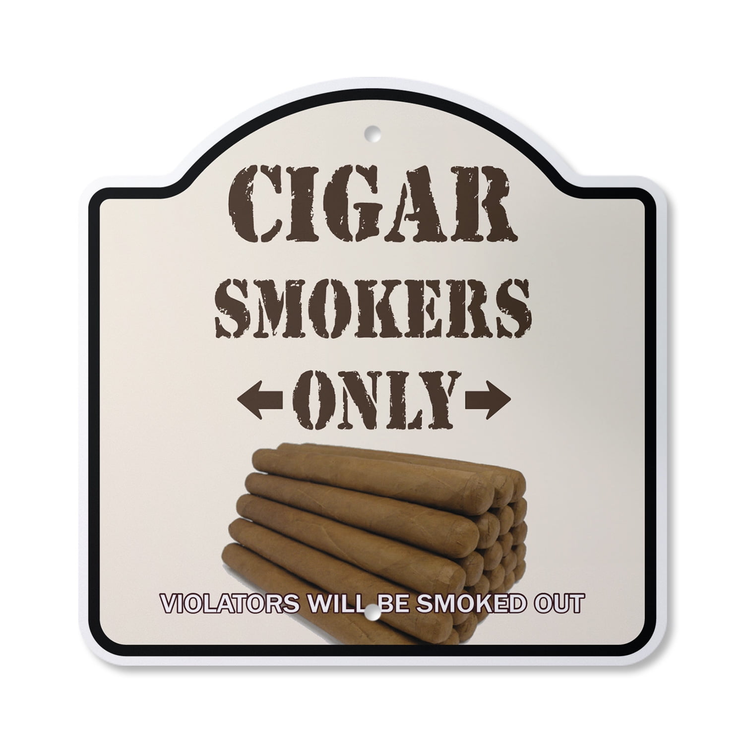 Cigar Smokers Only 10” x 10” Sign | Indoor/Outdoor Plastic ...