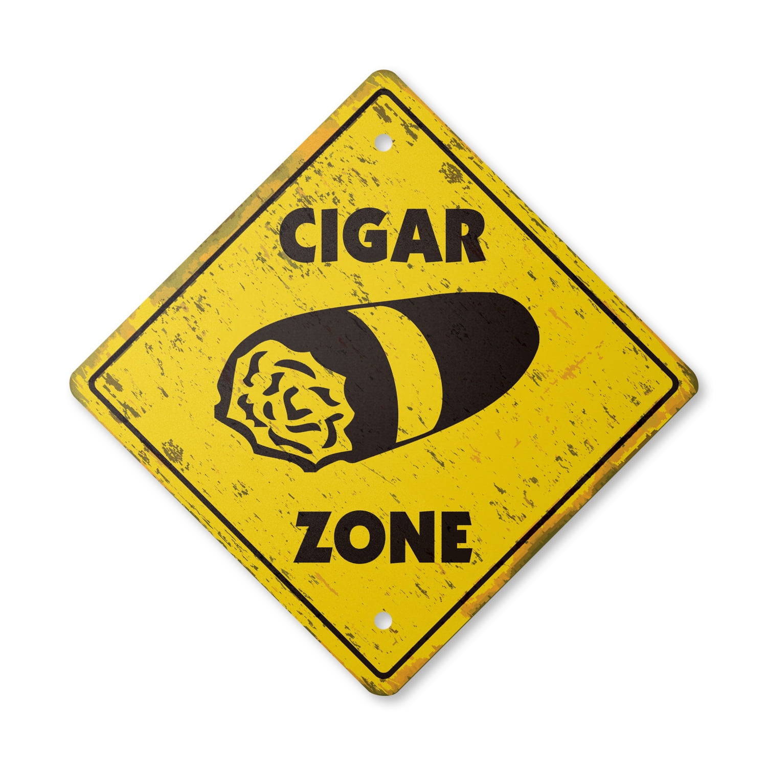 Cigar Vintage Crossing Sign Zone Xing | Indoor/Outdoor Plastic | 20 ...