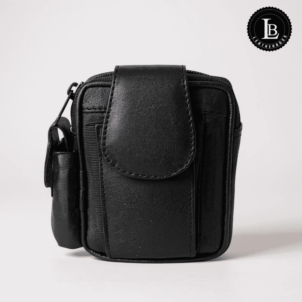 Leatherboss Genuine Leather Cigarette Case with Cell Phone Pocket ...