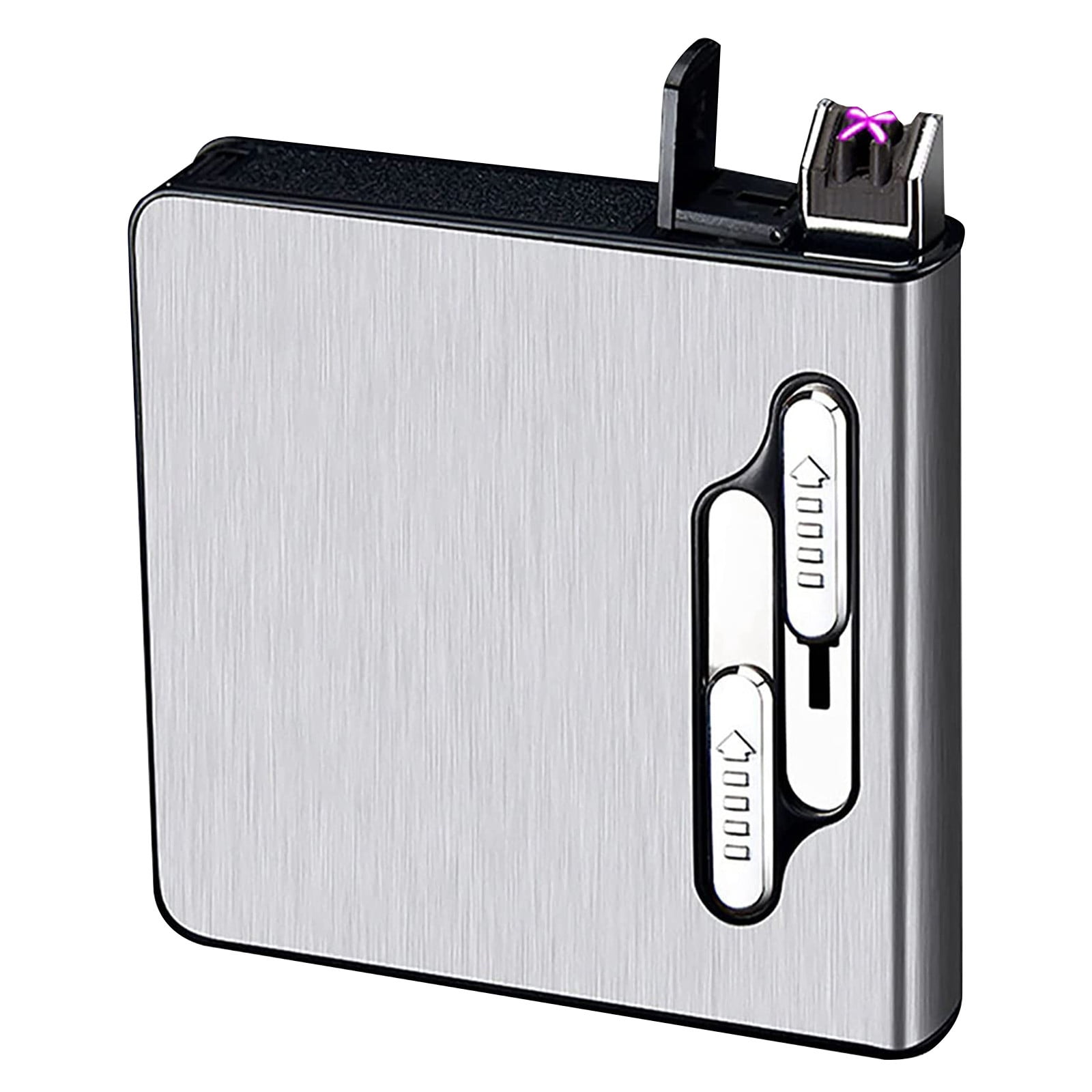 Cigarette-Case,Rechargeable Dual-Arc Lighter Cigarette-Box,Holds 20 ...