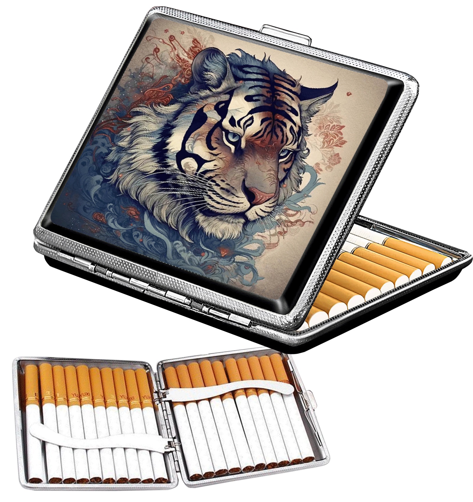 Cigarette Case Stylish Leather Surface for 20 Cigarettes Cigarette Box ...