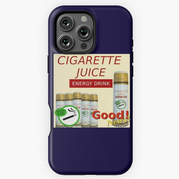 Cigarette Juice Energy Drink Funny Phone Case for iPhone 16 15 14 13 12 ...