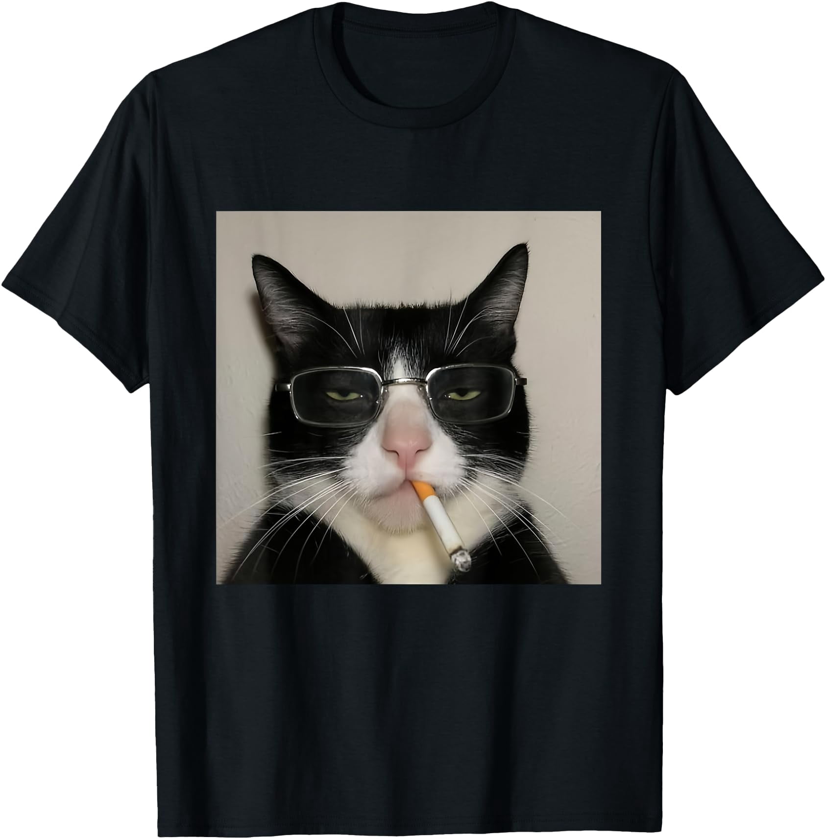 Cigarette Kitty Gen Z Joke Funny Smoking Cat Meme T-Shirt, Smoking ...