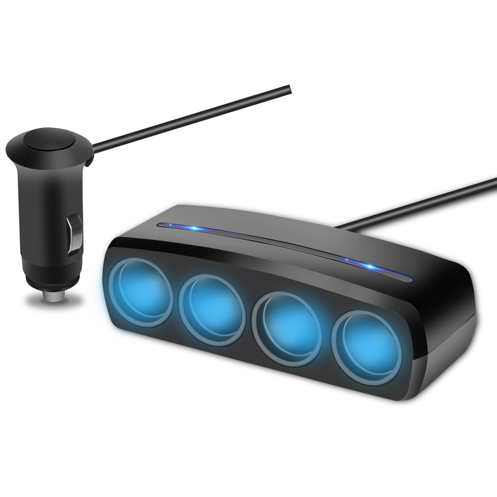 Cigarette Lighter Adapter, 120W 12V/24V 4-Socket Power Splitter, 4 ...