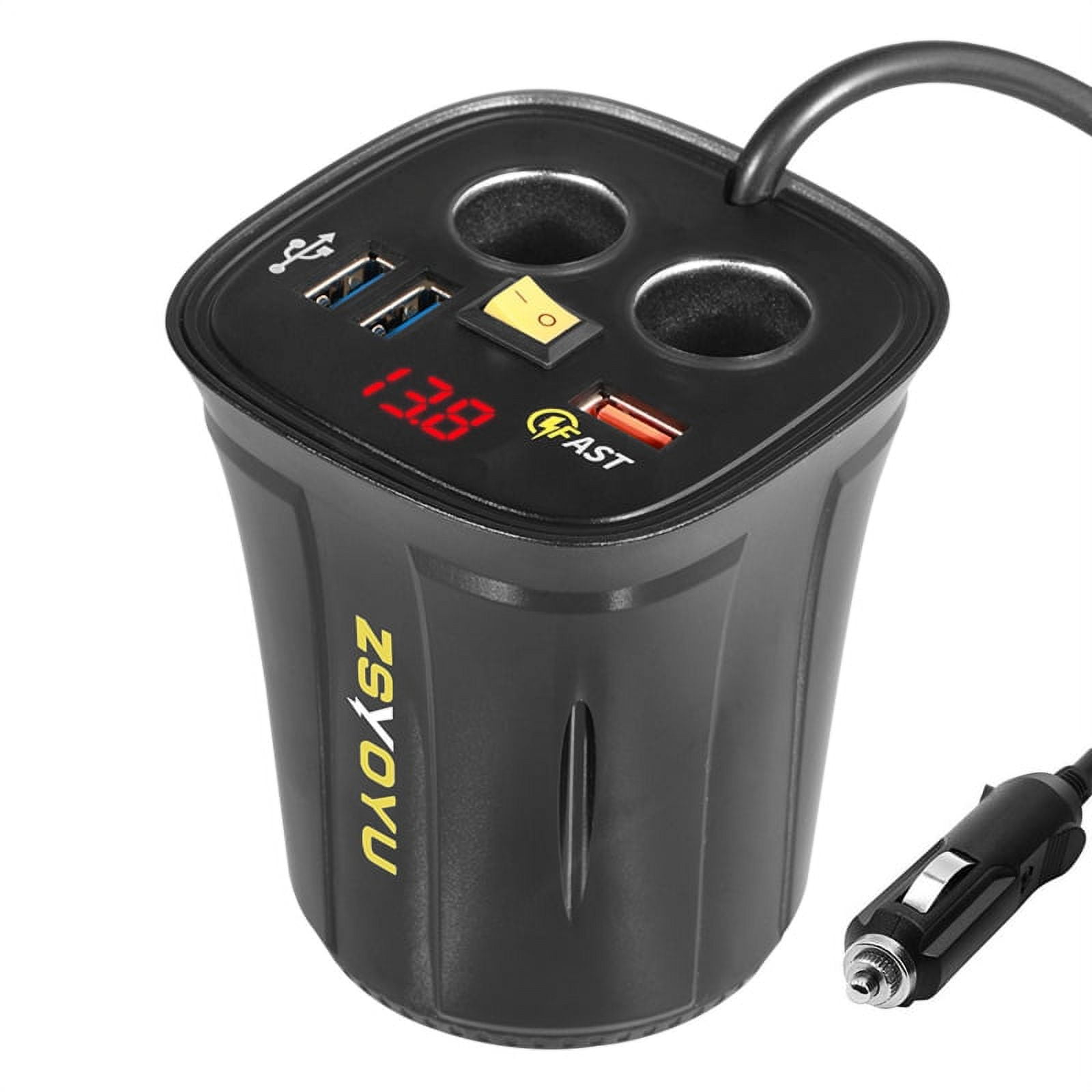 Cigarette Lighter Adapter Cigarette Lighter Splitter Voltage Display ...