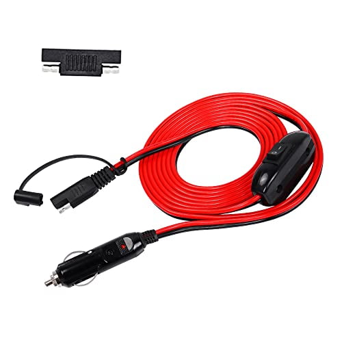 Cigarette Lighter SAE Battery Charger Cable with Switch,12V 15A ...