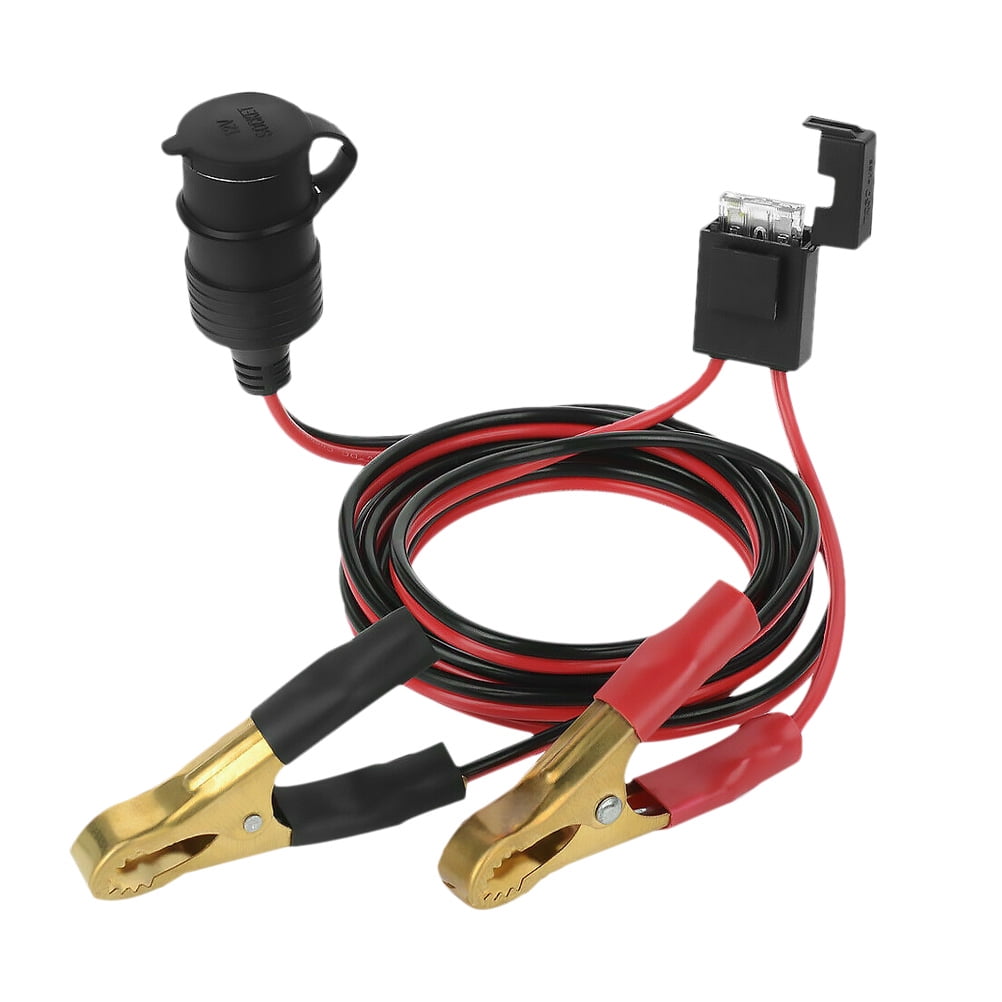 Cigarette Lighter Socket Adapter,Pure Copper Battery Clip Cigarette ...