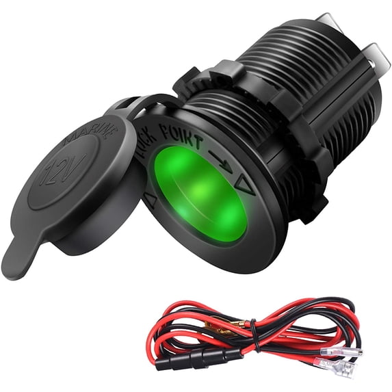 Cigarette Lighter Socket Car Marine Motorcycle ATV RV Lighter Socket ...