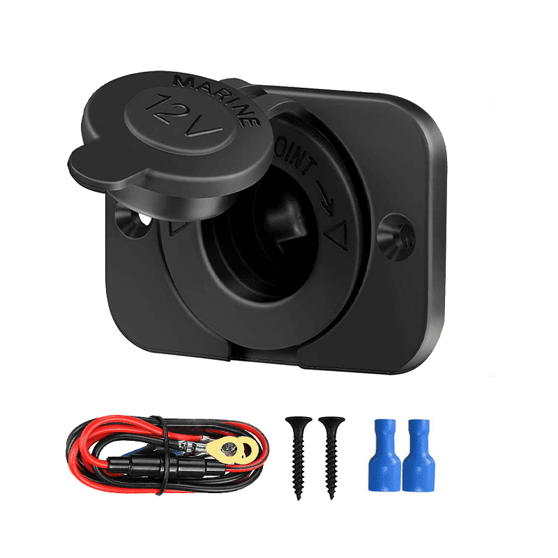 Cigarette Lighter Socket Waterproof 12V Power Plug Outlet Receptacle ...