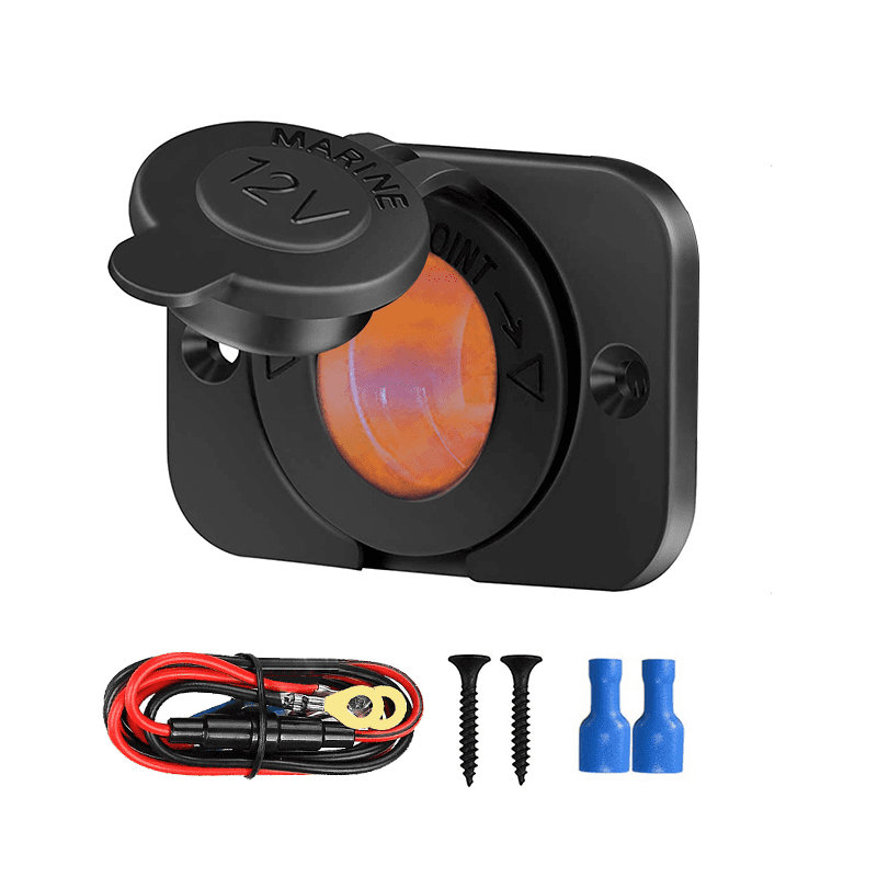 Cigarette Lighter Socket Waterproof 12V Power Plug Outlet Receptacle ...