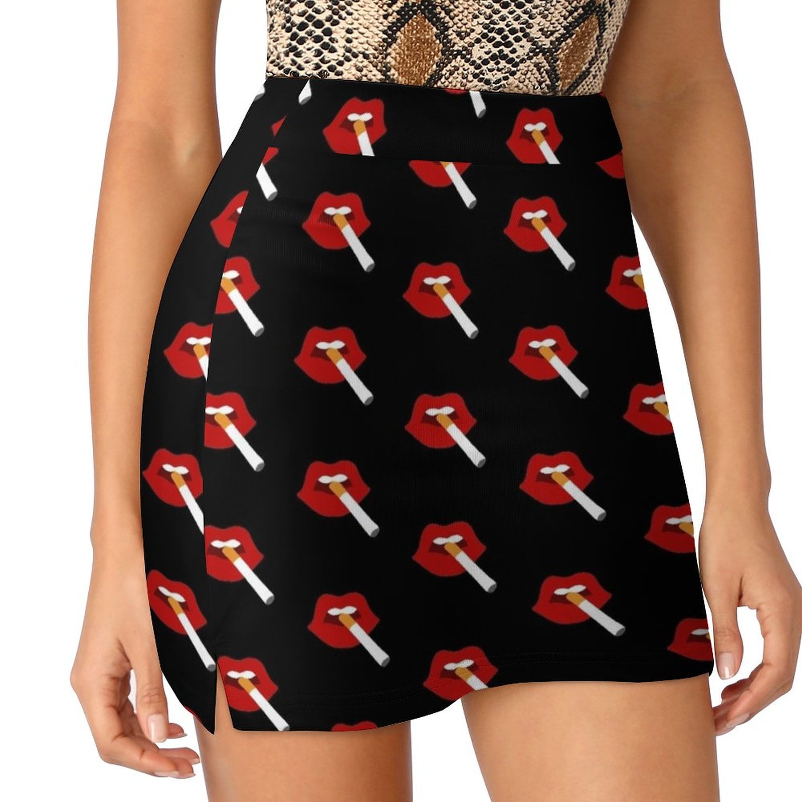 Cigarette Lips Light Proof Trouser Skirt skirts summer woman short ...