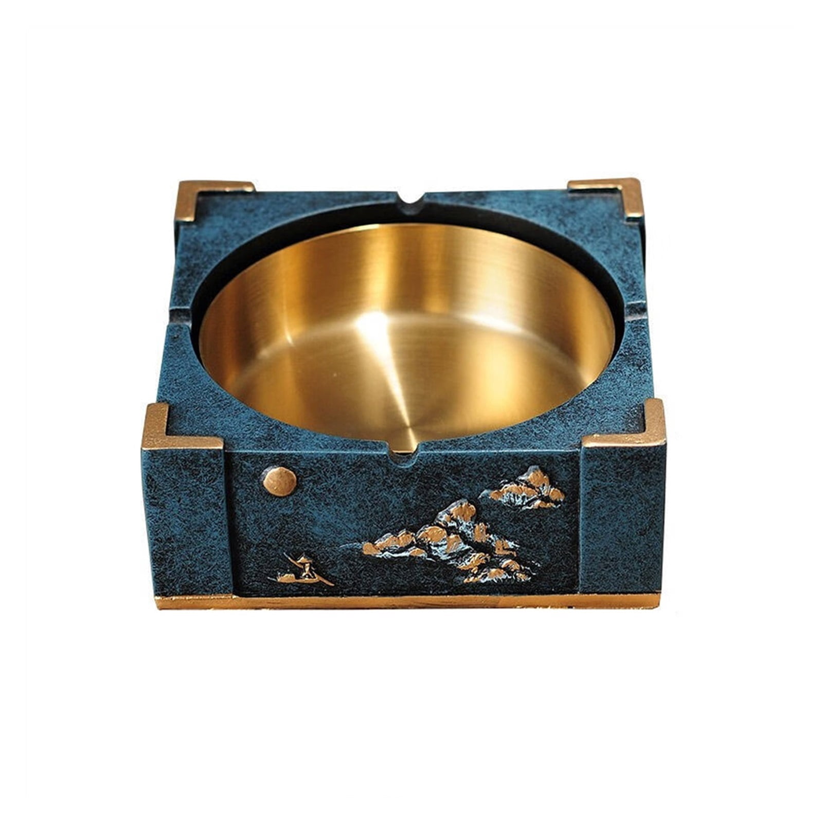 Cigarettes Ashtray Chinese Anti-flying Ash Resin Landscape Ashtray Home ...