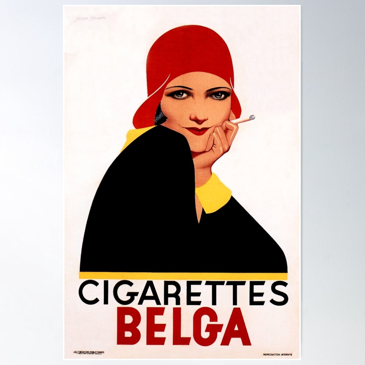 Cigarettes Belga Art Deco Advertising Belgian Tobacco Cigar Vintage ...