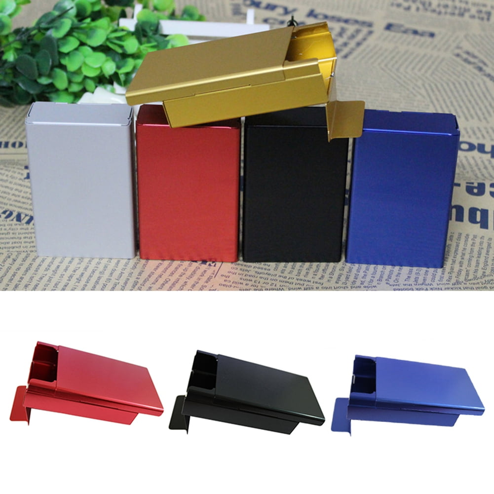 Cigarettes Case Box Auto Push-Pull Pocket Tobacco Packs Holder Storage ...