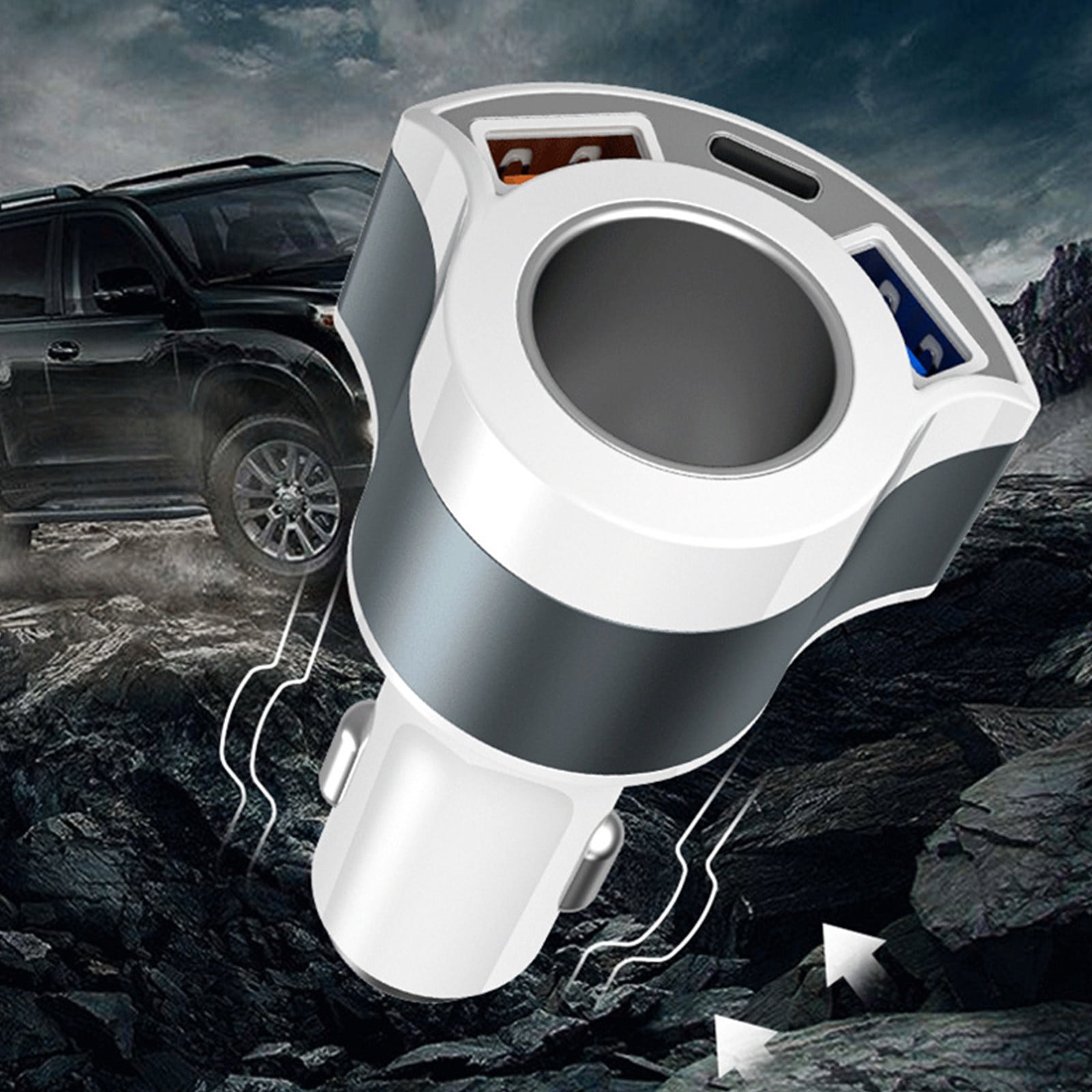Cigarettes Lighter One To Three Car Charger, Super Fast 5V3A PD ...