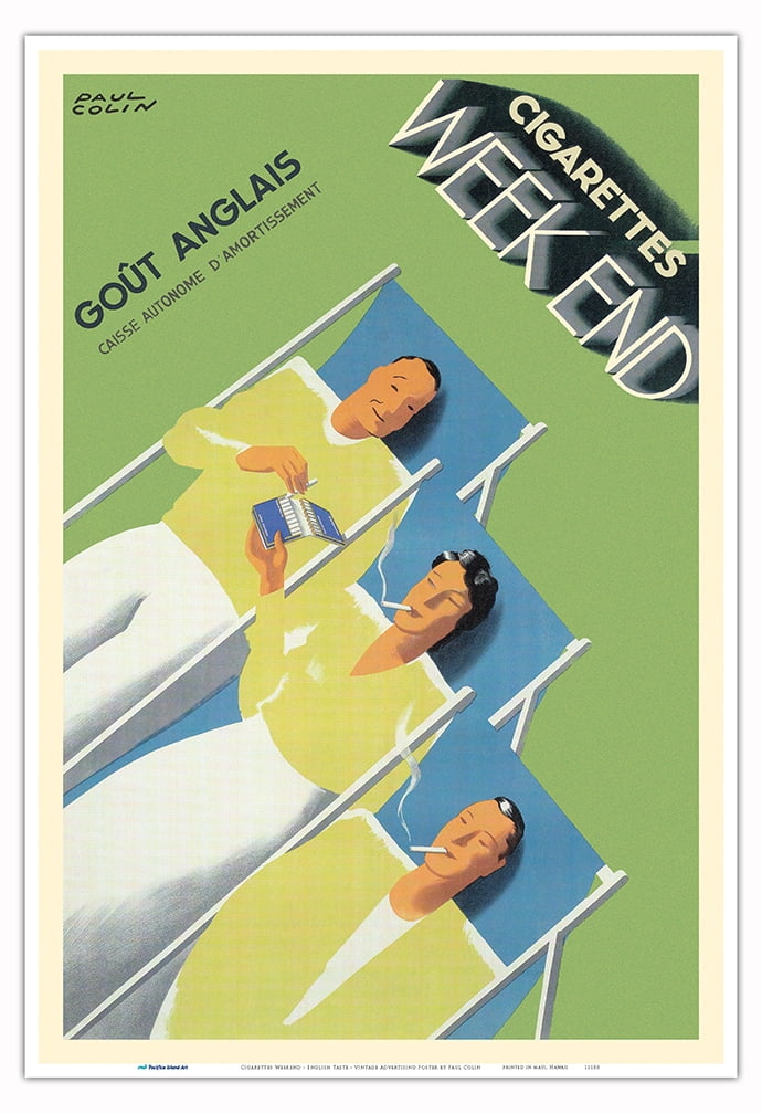 Cigarettes Weekend - English Taste (Goût Anglais) - Vintage Advertising ...