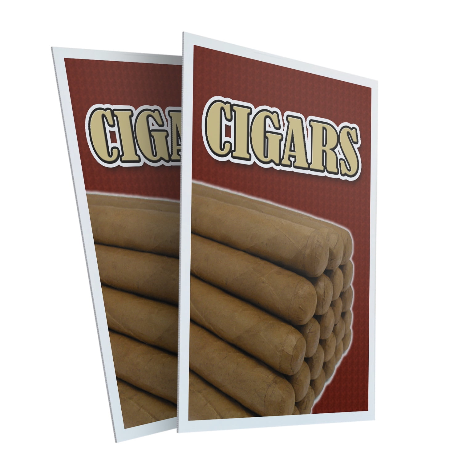 Cigars (2-PACK) 24" x 36" Plastic Signs | Sign Insert 4mm Corrugated ...