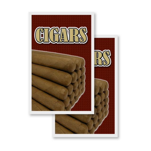 Cigars (2-PACK) 24" x 36" Vinyl Decals | Sign Insert Peel & Stick ...