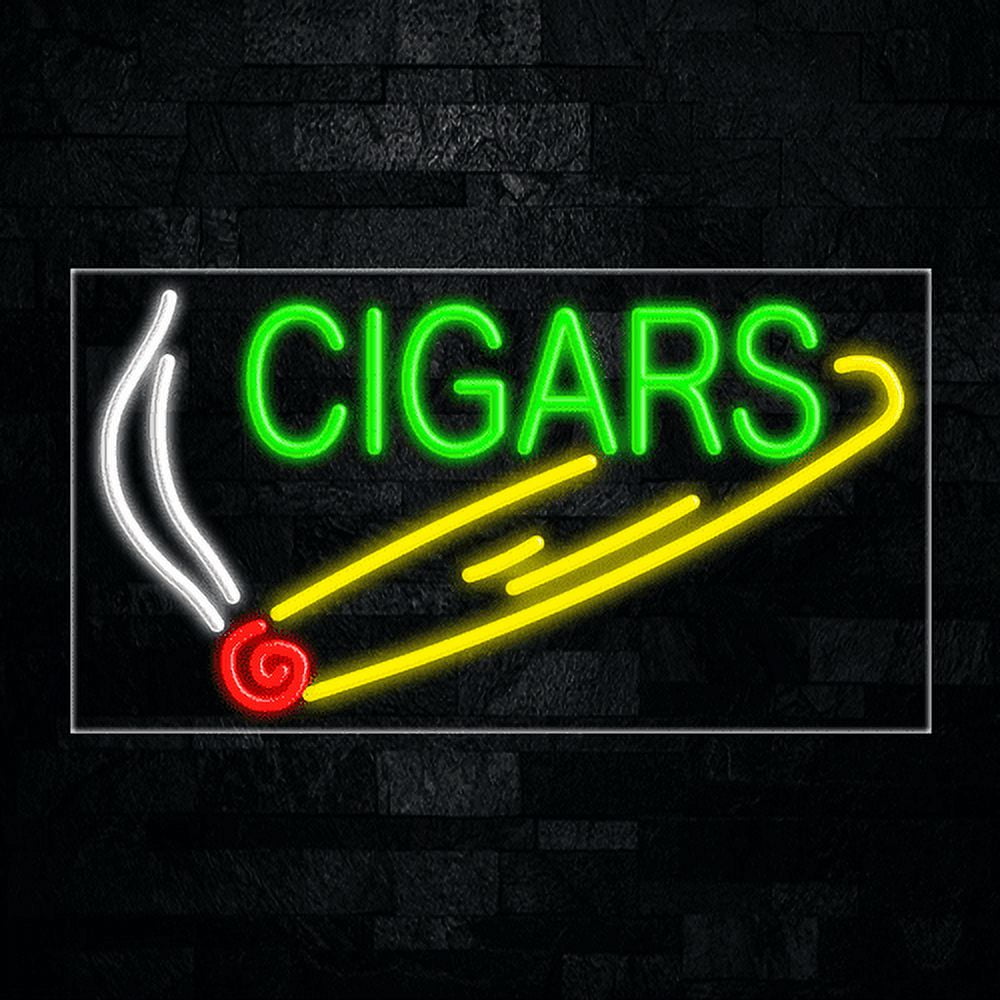 Cigars-LED Neon Sign 33"L x 18"H #30419 - Walmart.com