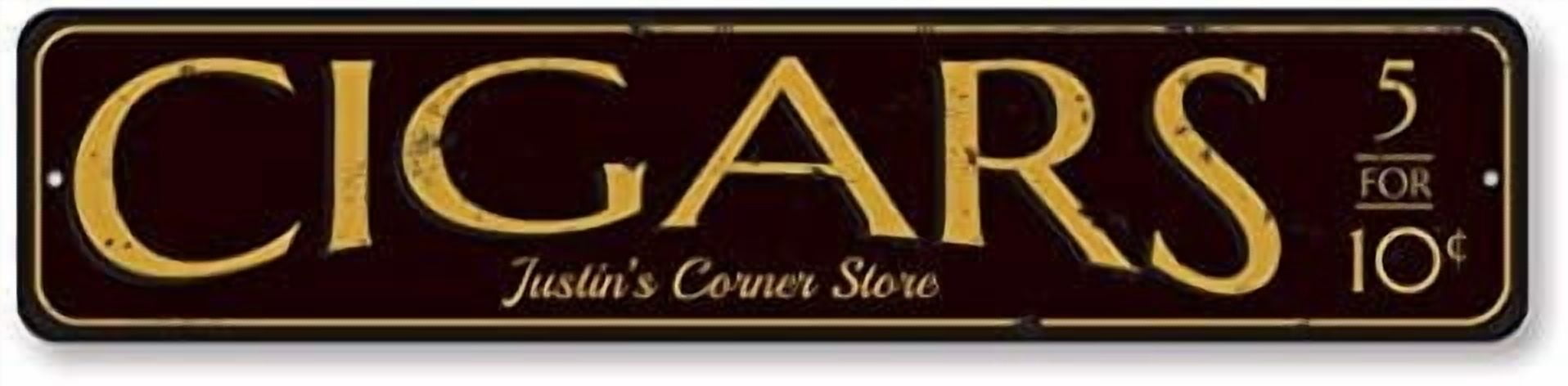 Cigars Sign, 5 for 10 Cents Corner Store Sign, Custom Shop Name Sign ...