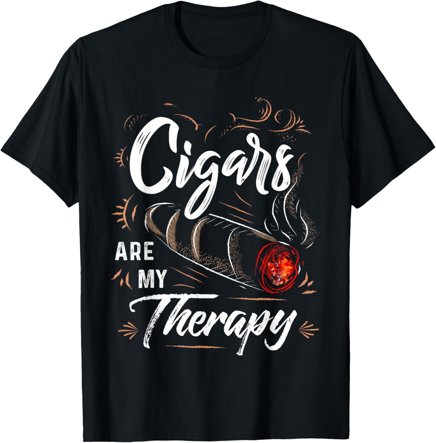 Cigars are my Therapy Shirt - Cigars T Shirts for Men, Dad T-Shirt mens ...