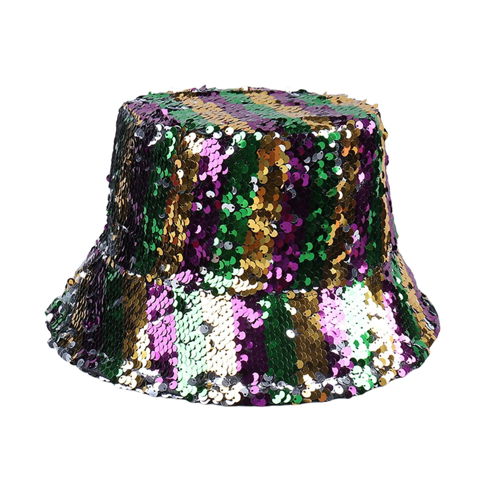 Cihdmfb Bucket Hat Sun Hat Colorful Sequined Bucket Hat Shiny All ...