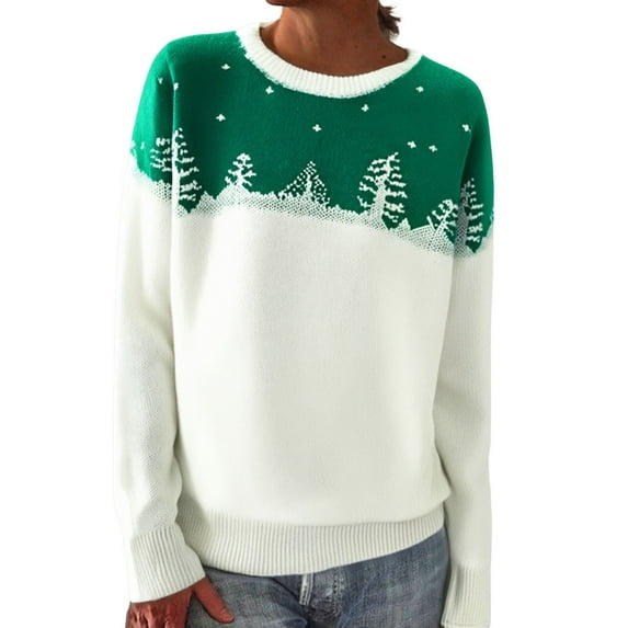 Cihdmfb Crewneck Sweaters Fall Sweaters for Women Pull Over Sweater ...