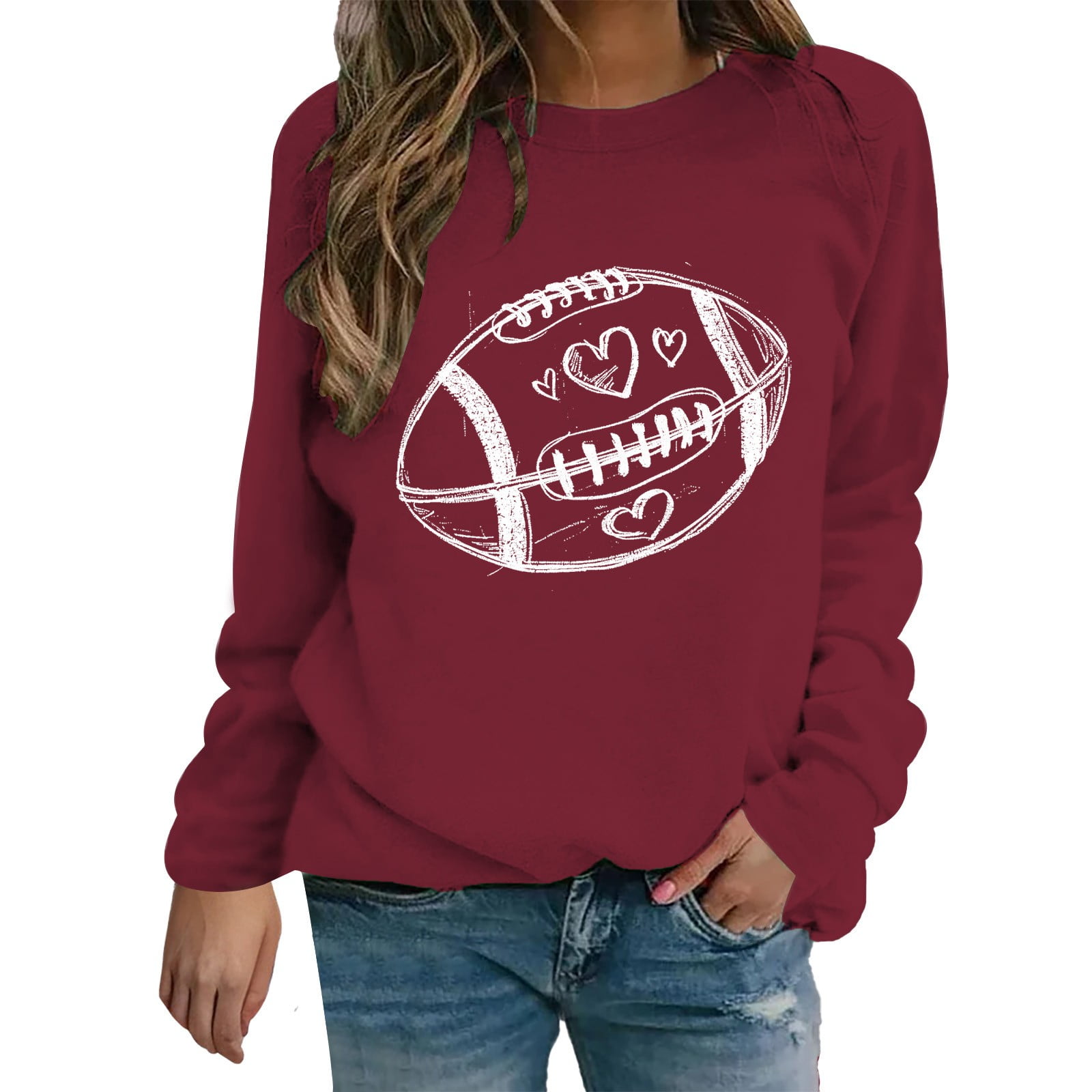 Cihdmfb Football Shirts Graphic Sweatshirt American Football Print ...