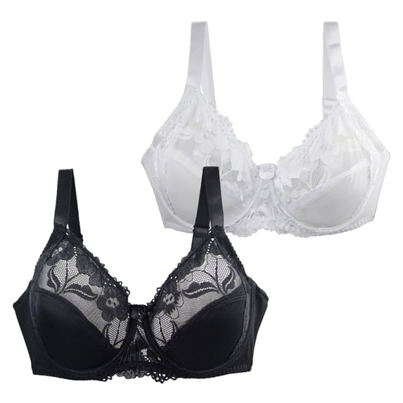 Cihdmfb Lace Minimizer Bras for Women Unlined Full Coverage Wireless ...