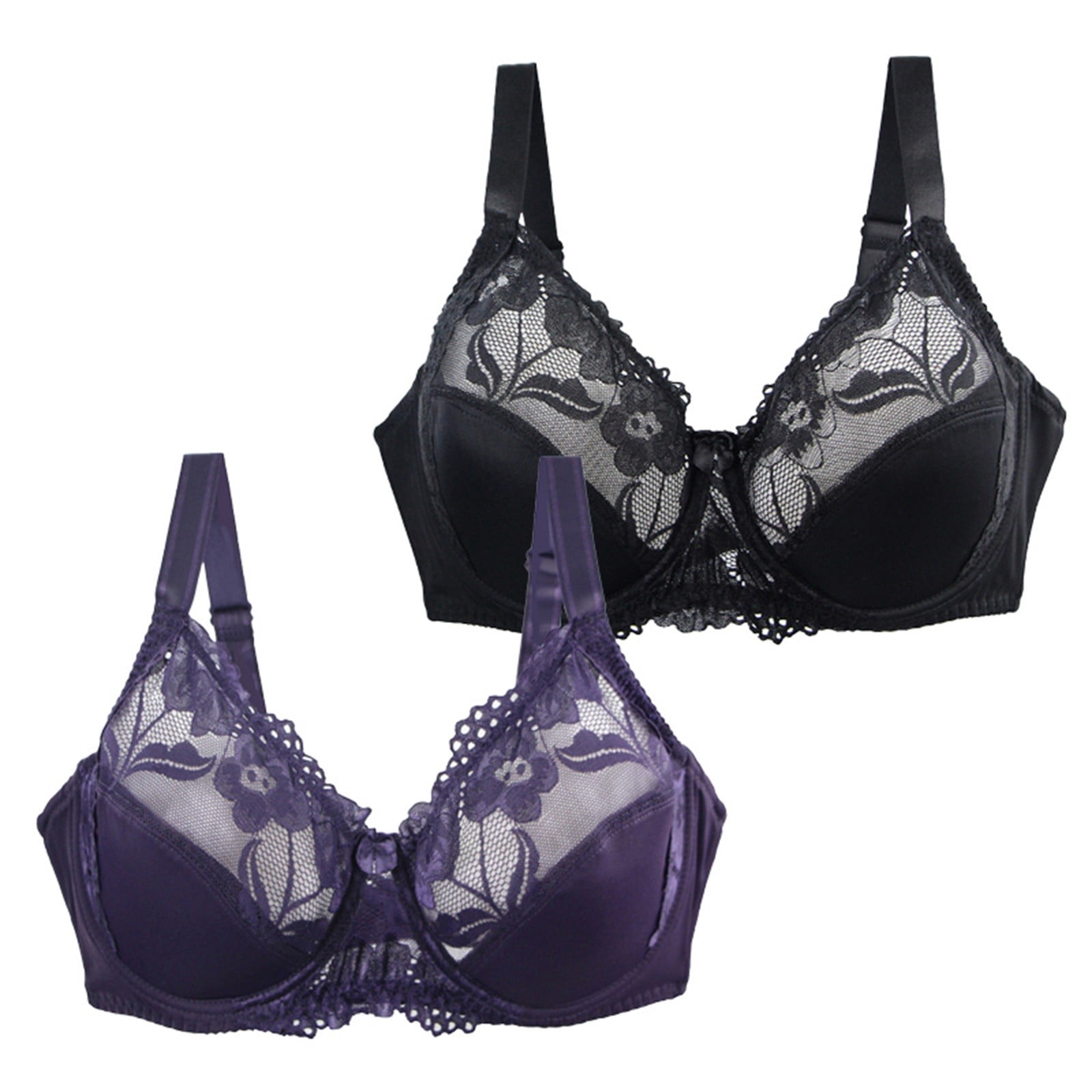 Cihdmfb Lace Minimizer Bras for Women Unlined Full Coverage Wireless ...