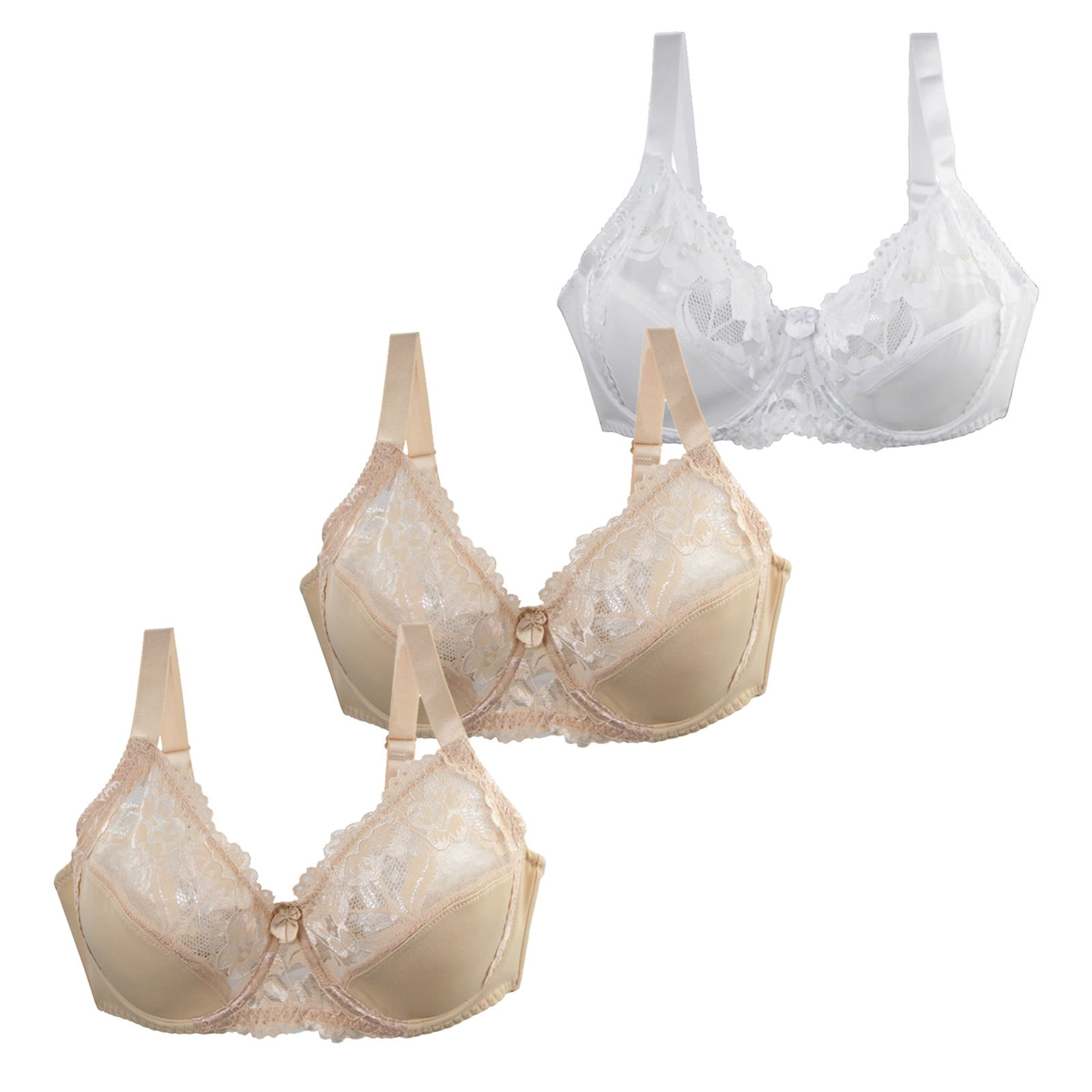 Cihdmfb Lace Minimizer Bras for Women Unlined Full Coverage Wireless ...
