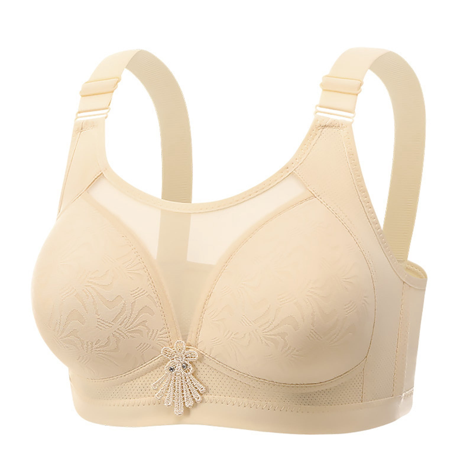 Cihdmfb Wireless Mesh Front Bra Full Coverage Comfort Support Bras for ...