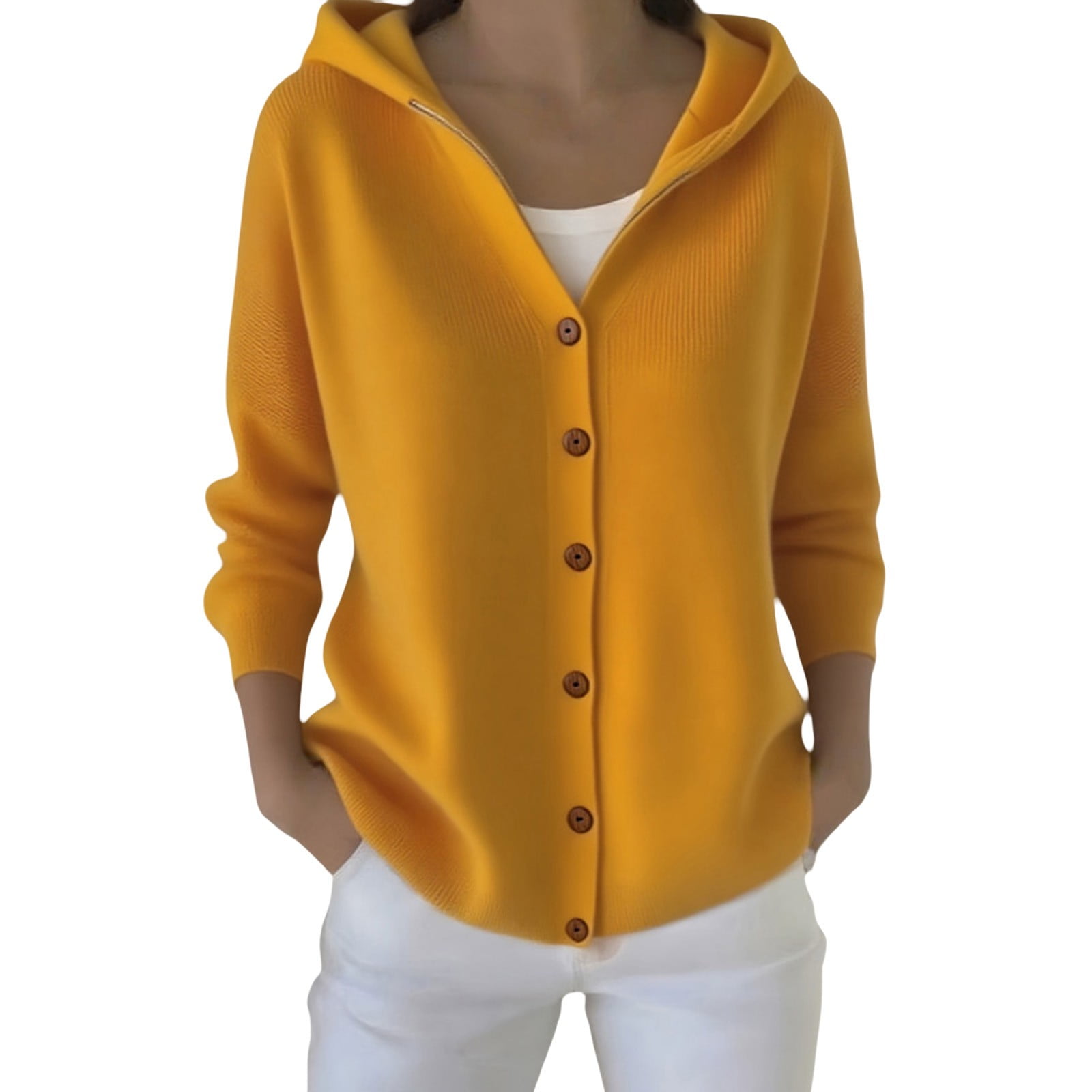 Cihdmfb Women's Sweaters Comfrt Hoodie Knit Sweater Women's Pullover ...