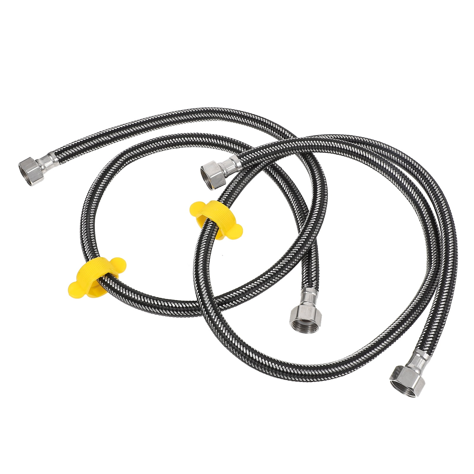 Ciieeo 2pcs Stainless Steel Sink Hose Braided Faucet Hose Cold Hot ...