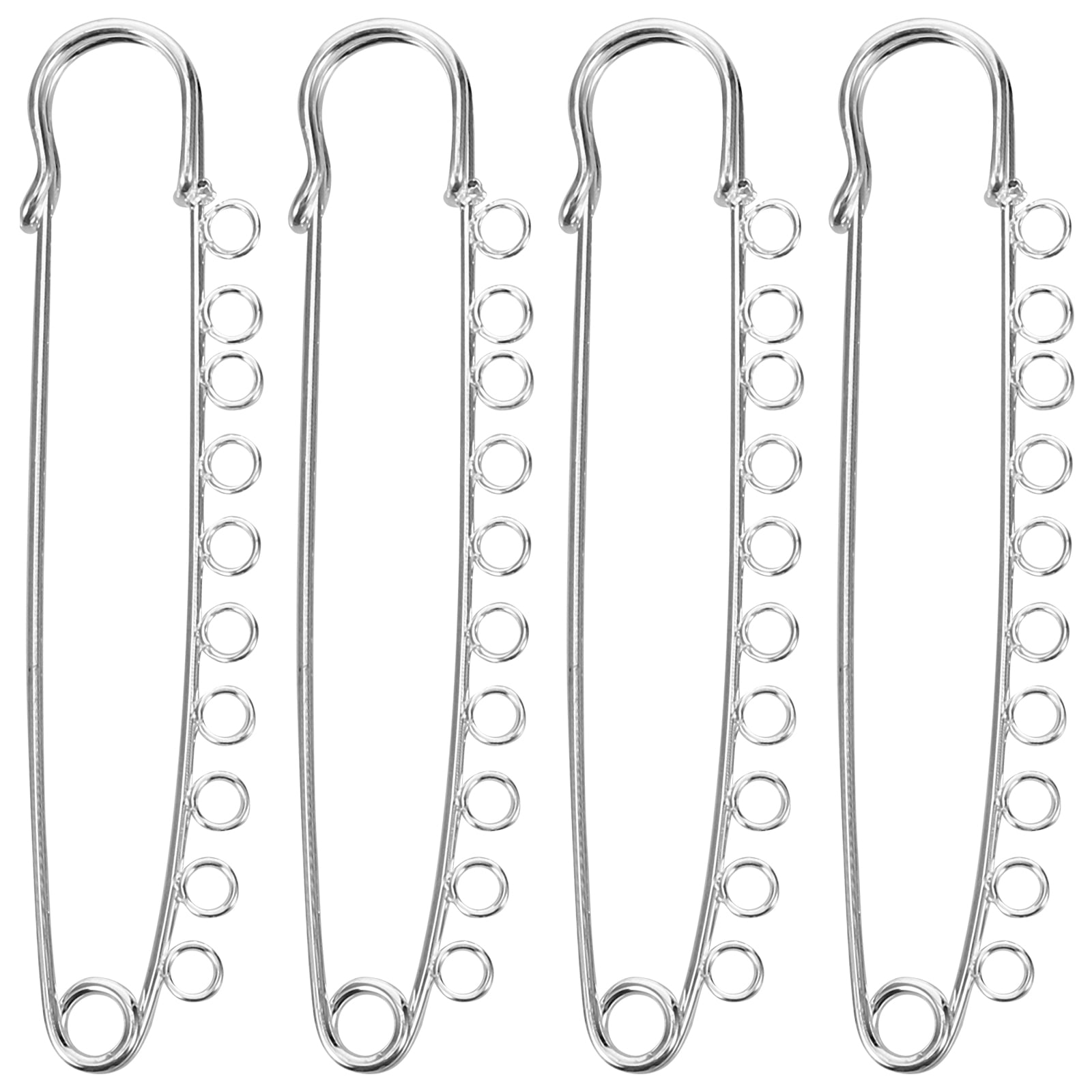 Ciieeo 4pcs Metal Safety Brooches Pin with DIY Clothes Pin Metal Brooch Pin for Jewelry Making ...