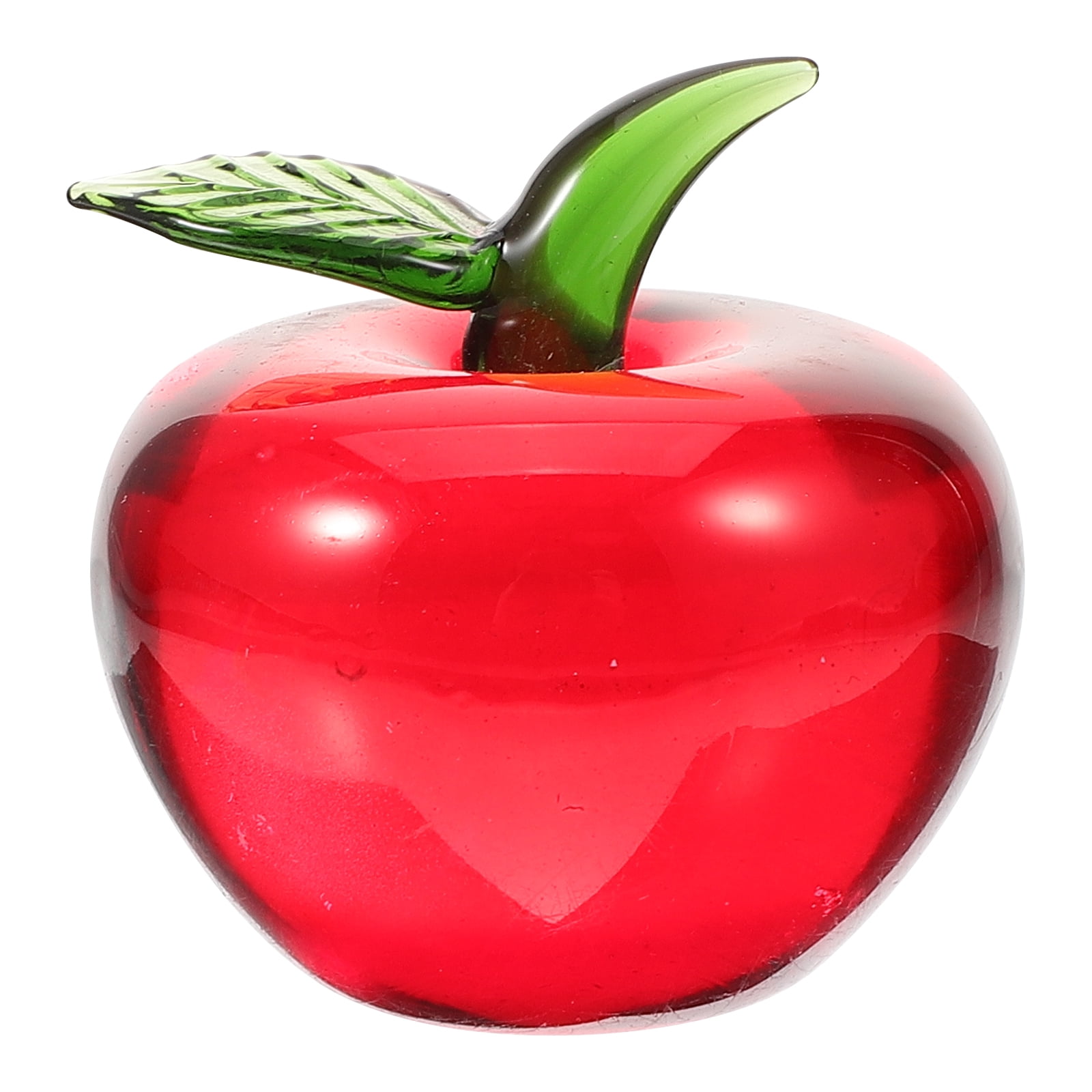 Ciieeo Crystal Apple Figurine Apple Shape Ornament Table Decoration Art ...