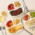 Cikiciki 8.58" Square Ceramic Divided Plates - 4 Pack - Walmart.com
