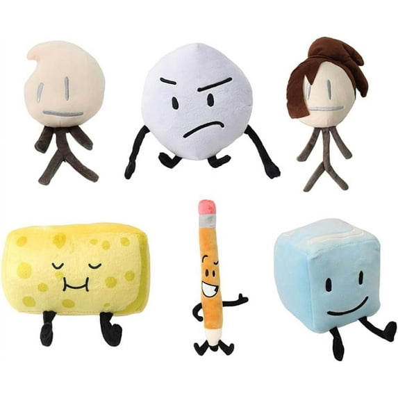 Ciky 6Pcs BFDI Plushies, Ultrasoft Battle for Dream Island TV Series ...