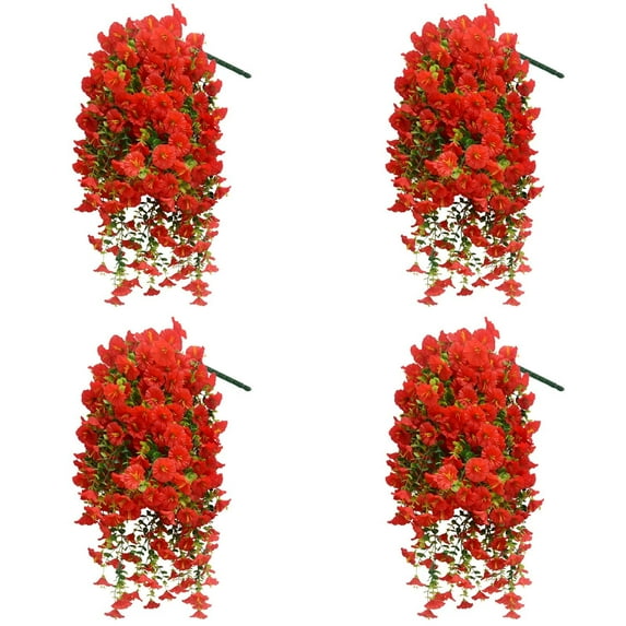 Ciky Clearance BANEX 4 PCS Artificial Flowers for Outdoors Faux Plants ...