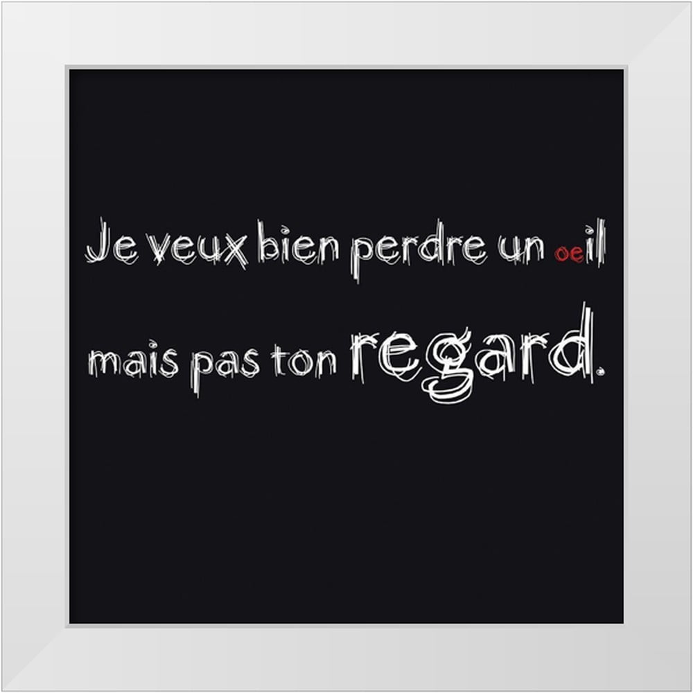 Cilpa, Audrey and Fabrice 20x20 White Modern Wood Framed Museum Art ...